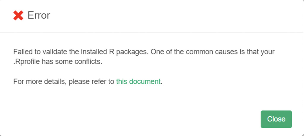 Exploratory 6104以降にアップグレード後、 “failed To Validate The Installed R
